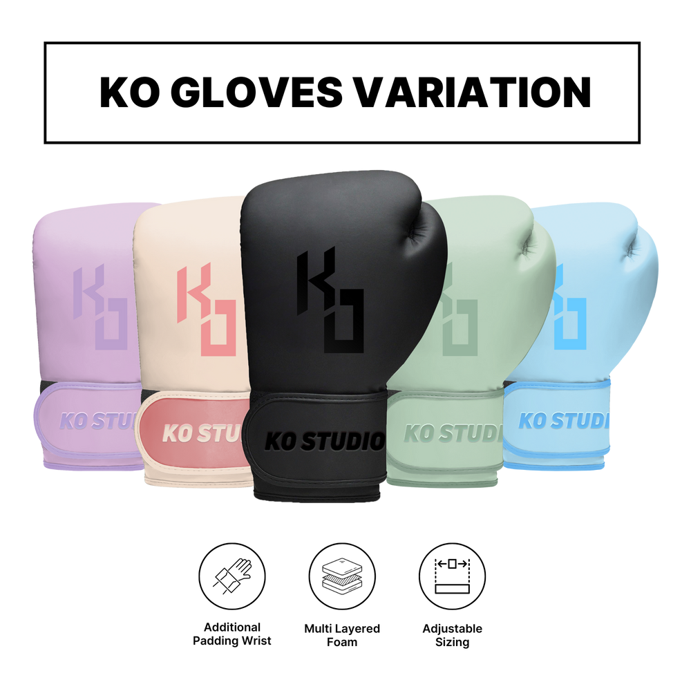 Contemporary Ink 02 Black Boxing Gloves | KO Studio